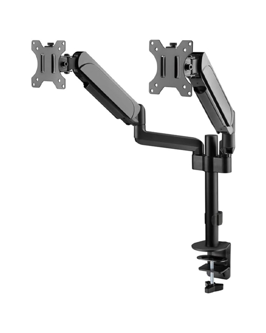 GAMEON GO-2045 Pole-Mounted Gas Spring Dual Monitor Arm, Stand And ...